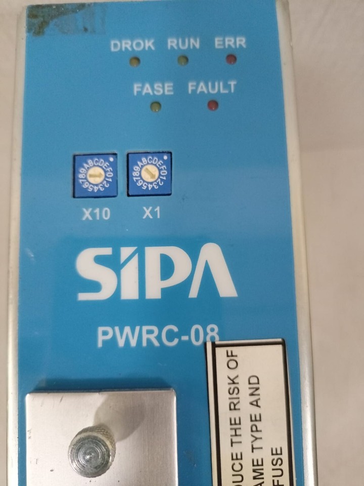 SIPA PWRC-08 SP/PWRC-08 80051602 VERS.01 REV.00 SERVO POWER SUPPLY W/O ...