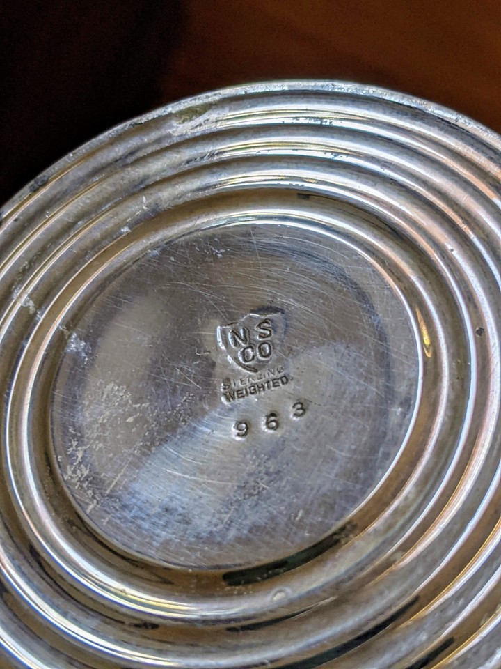 N.S.Co. VINTAGE STERLING SILVER WEIGHTED CANDLE STICKS CANDLEHOLDERS #963 9 1/4" | eBay