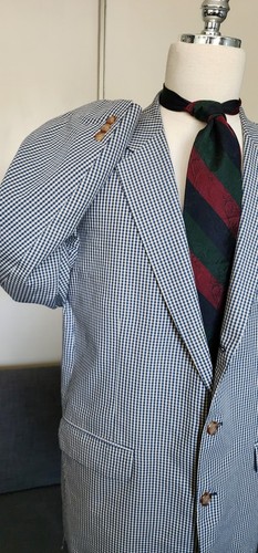 Orvis Check Cotton Polyester Blazer Jacket Sz 46L | eBay