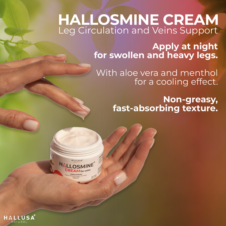 Hallosmine Diosmin + FREE Varicose Veins Cream | Circulation and Vein ...