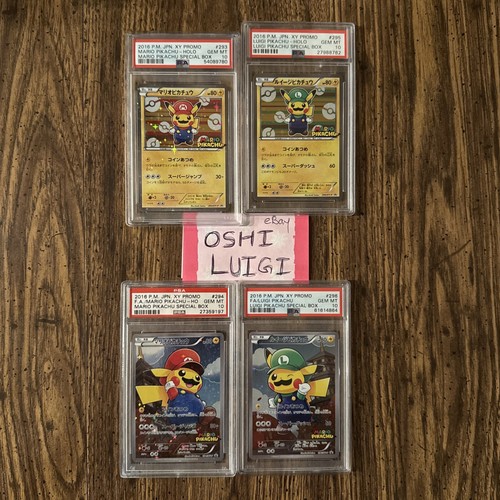 PSA 10 Set - Pokemon XY Promo Mario & Luigi Pikachu - All 4 Promo Cards ...
