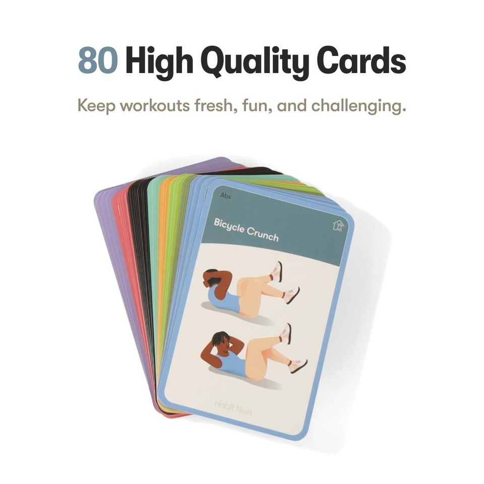 Bodyweight Elevate Exercise Cards: Home Workout Series Card Deck ...