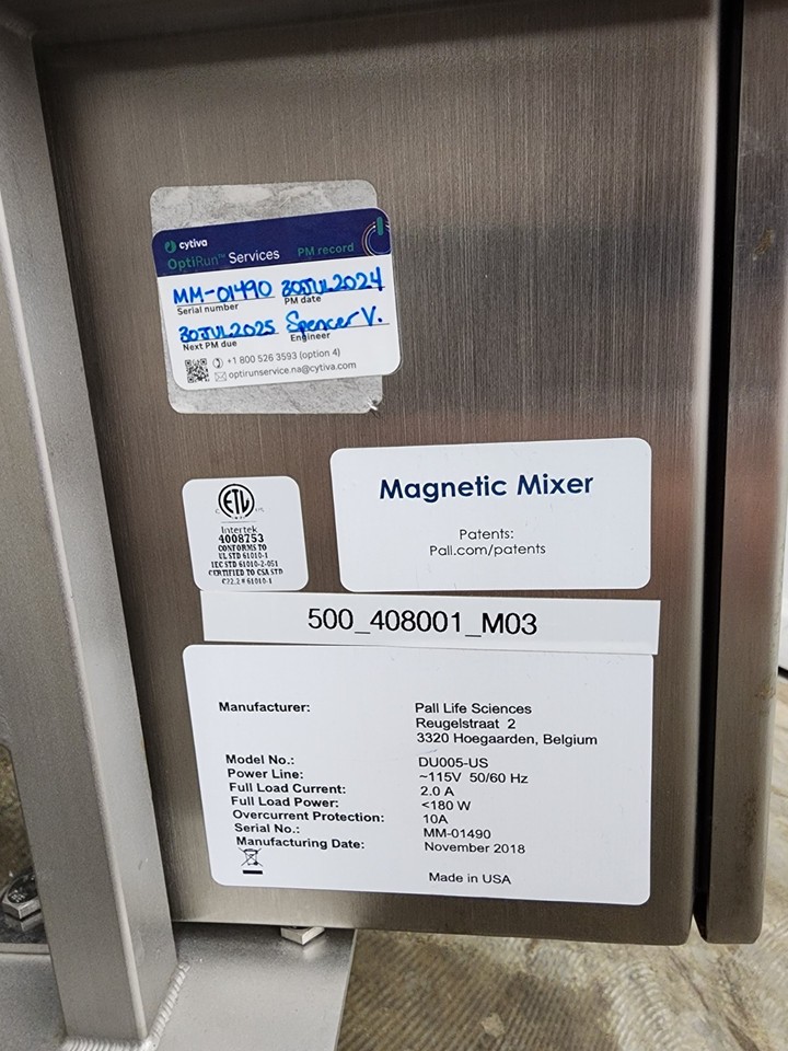 Cytiva / Pall Life Sciences DU005-US Magnetic Mixer Stirrer Agitator ...