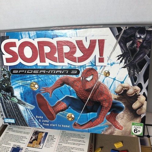 Parker Brothers Board Game Sorry! Spider Man 3 2007 Edition READ | eBay