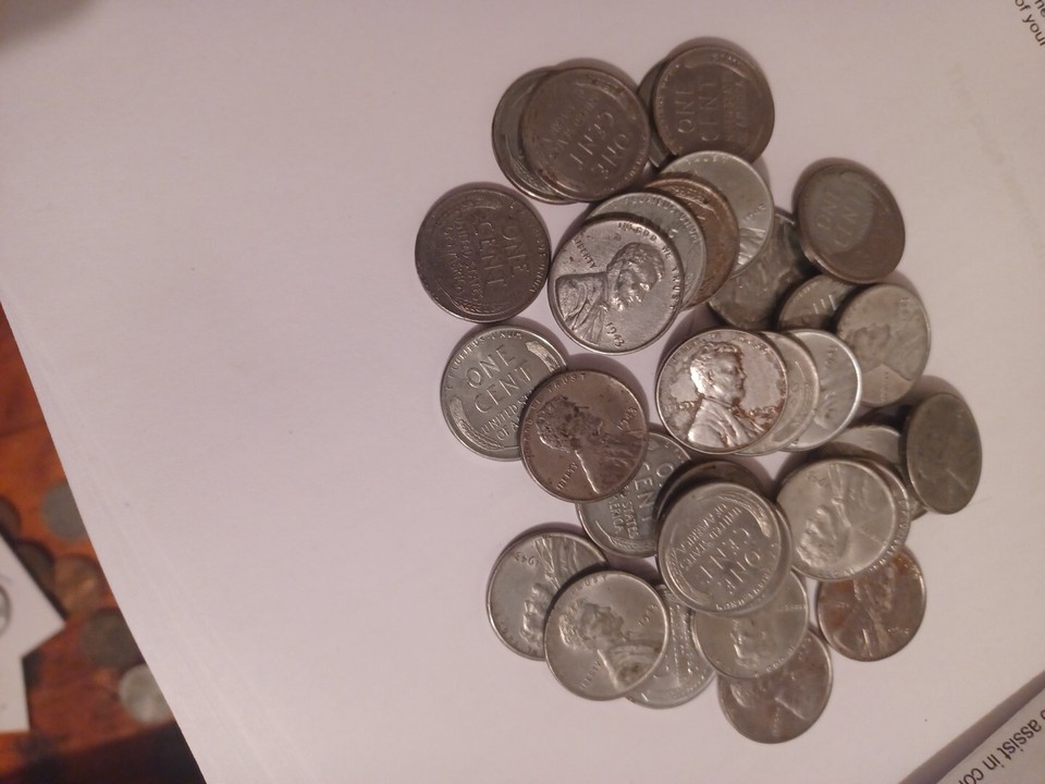 (33) 1943 Steel Lincoln Wheat Penny Cent - 33 Coin Lot | eBay