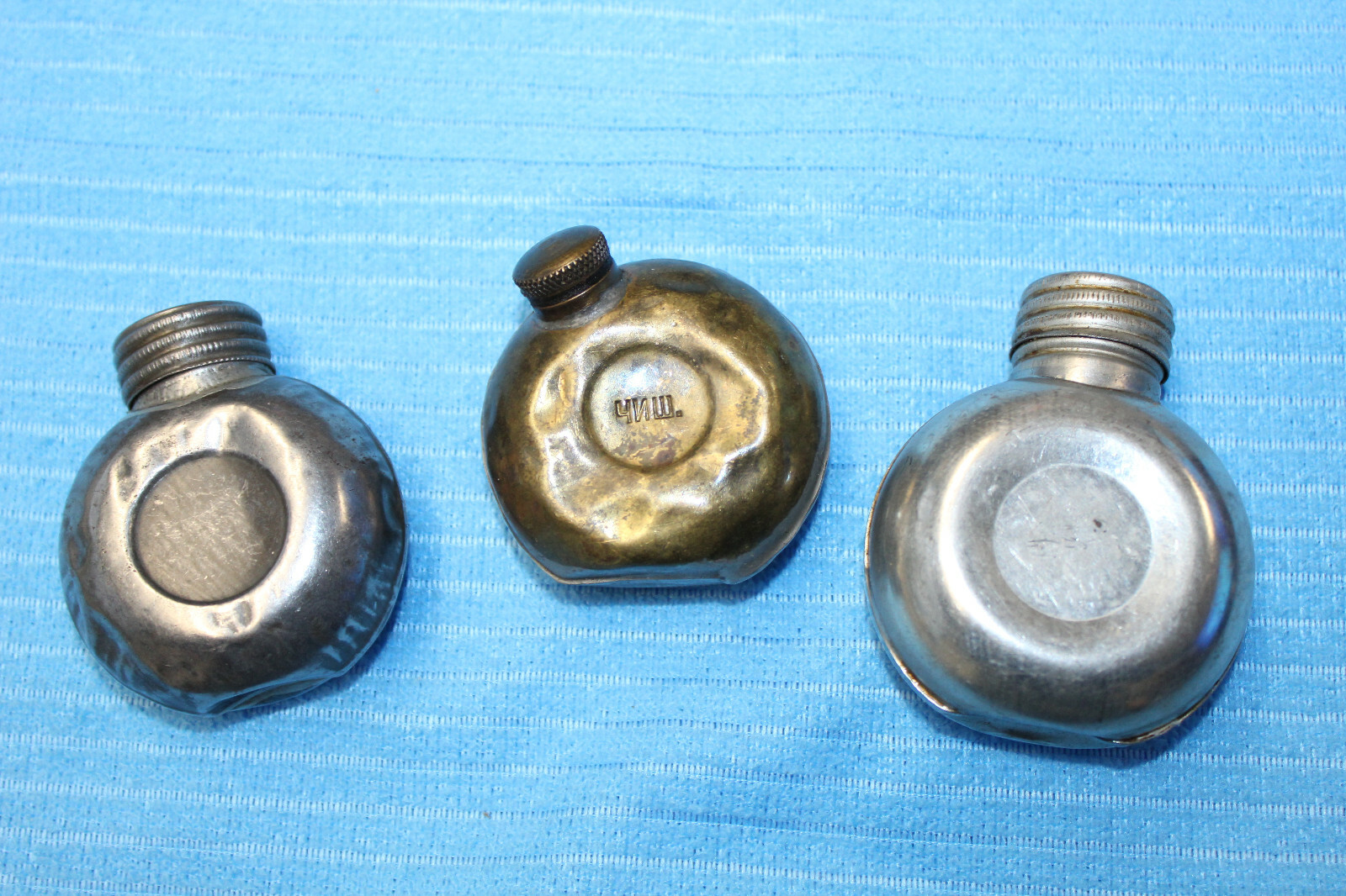 3 - Original Soviet (Russian) & Finnish Army Metal Rifle Oilers, Lot of ...