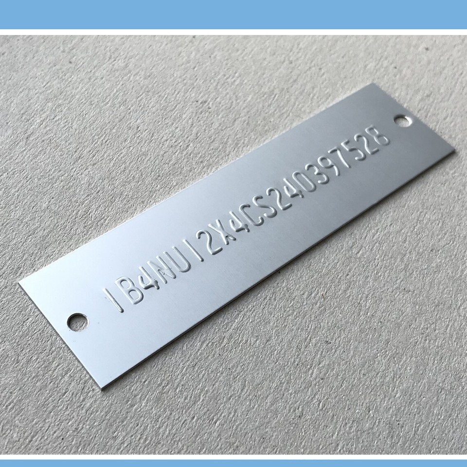 EMBOSSED INFO PLATE DATA TAG HIN TRAILER BOAT CHEVY GMC & Attaching ...