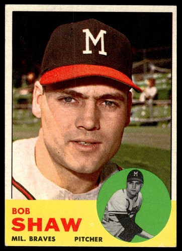 1963 Topps Bob Shaw ** Milwaukee Braves #255 | eBay