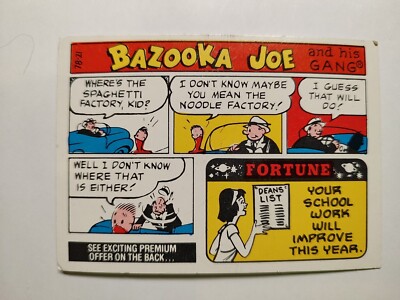 1978 Topps Bazooka Joe and His Gang Comics Trading Card #78-21 | eBay