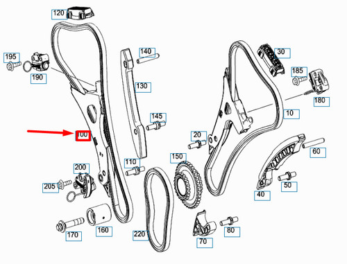 NEW MERCEDES-BENZ ML W166 ENGINE TIMING CHAIN A2760502416 ORIGINAL NO🇺🇸 ...
