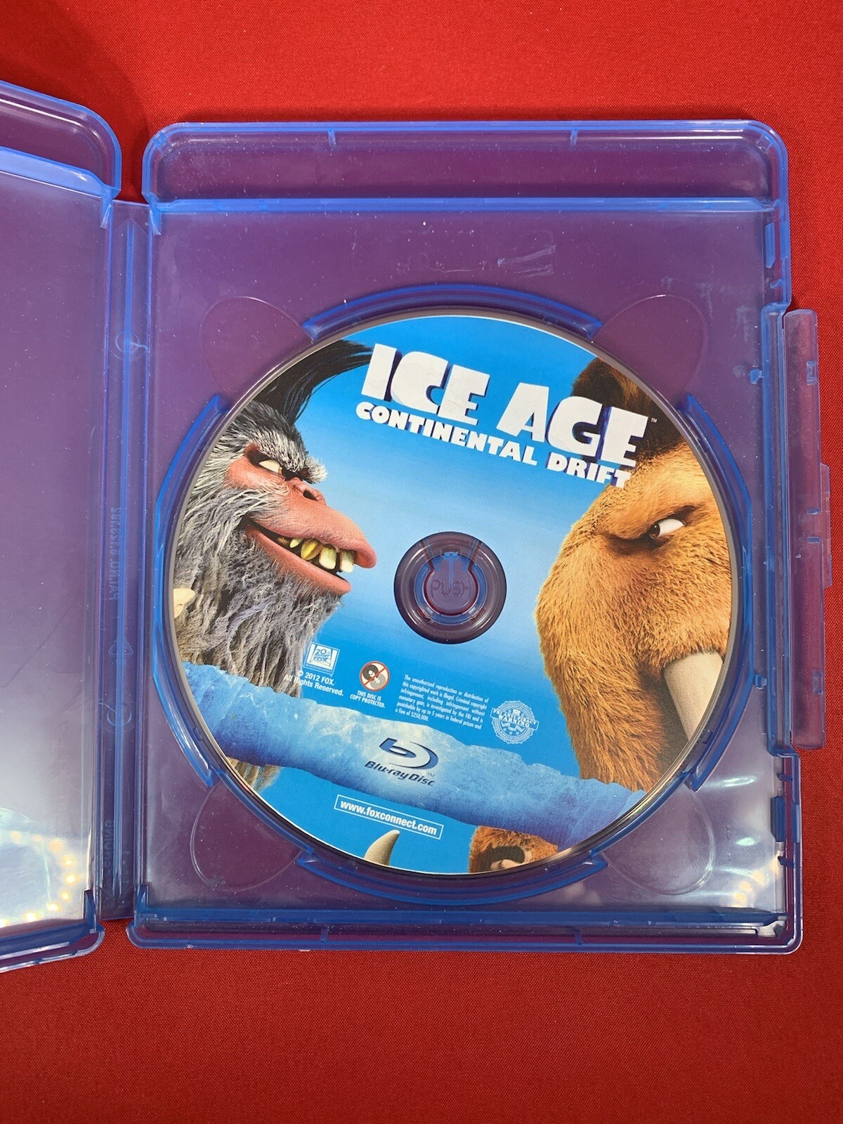 Ice Age: Continental Drift Blu-ray DVD Disc in Case, No Sleeve ...