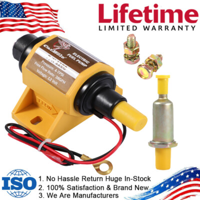 12S Electric Micro Fuel Pump w/ Filter Low Pressure Gas CU822 4-7PSI ...