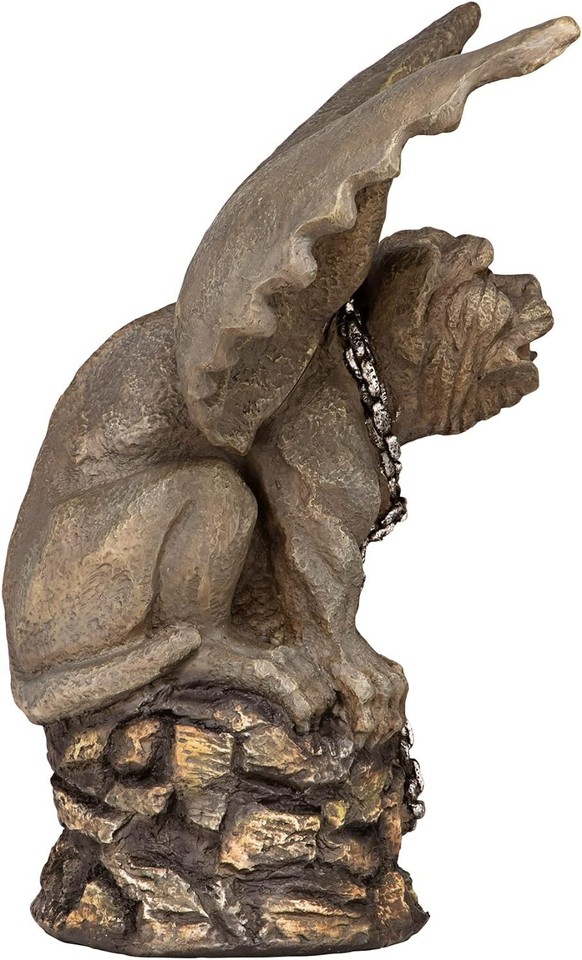 Gothic Chained Gargoyle Statue Sculpture, Medieval Cathedral Yard ...