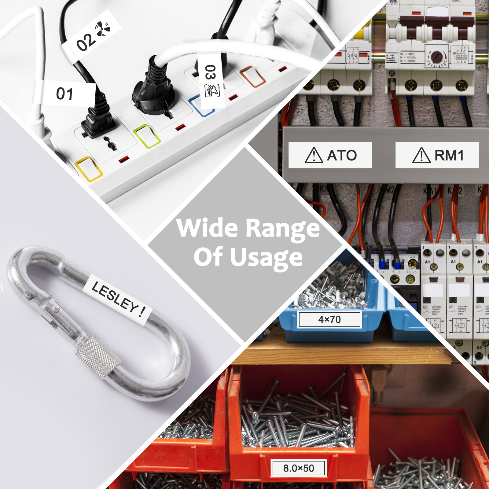 Compatible Dymo Rhino 4200 5000 IND Label Flexible Nylon Polyester ...