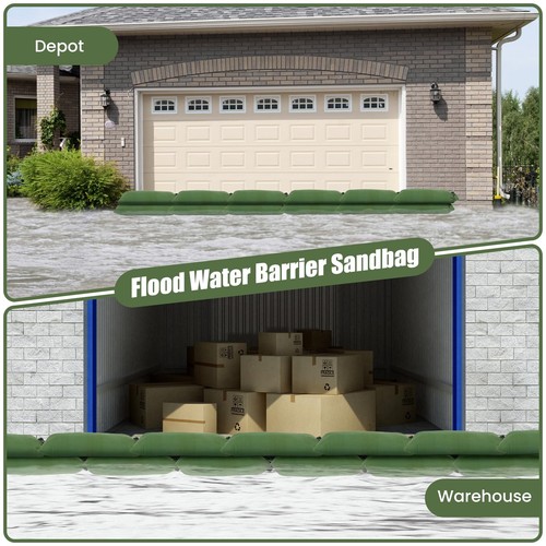 Flood Water Barrier Sand Bags - 4Pcs Thickened Long Canvas Flood ...
