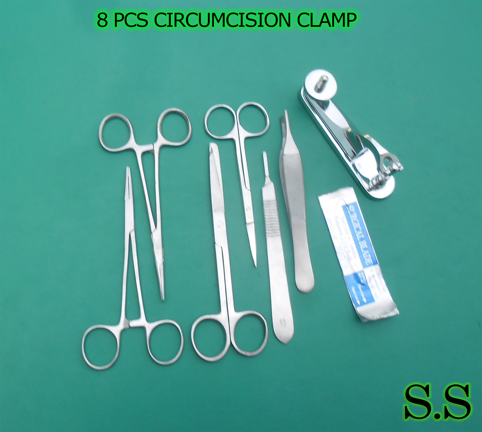 8 PCS CIRCUMCISION CLAMP UROLOGY SURGICAL MEDICAL INSTRUMENTS KIT NEW ...