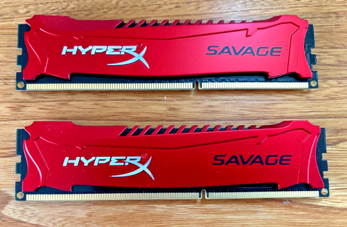 Kingston HyperX Savage red 2x4GB DDR3 RAM Memory 1600Mhz Desktop Dual ...