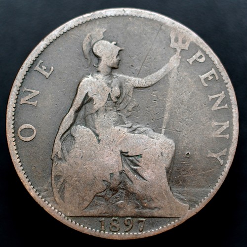 1897 Great Britain Penny Queen Victoria Coin - Beautiful Coin 🇬🇧 | eBay