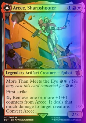 MTG Magic the Gathering Arcee, Sharpshooter (7/60) Transformers LP FOIL ...