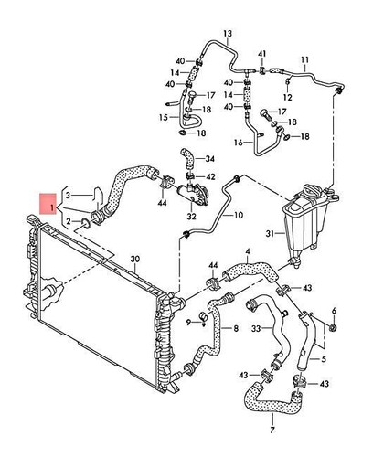 AUDI Q5 8RB COOLANT HOSE WITH QUICK RELEASE COUPLING 8R0121055 NO DUTY ...