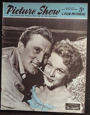 Picture Show Magazine August 29, 1953 Kirk Douglas & Milly Vitale! | eBay