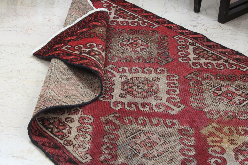 3x6 Rug Vintage Wool Hand Knotted Turkish Area Rugs for Bedroom 3'2" x ...