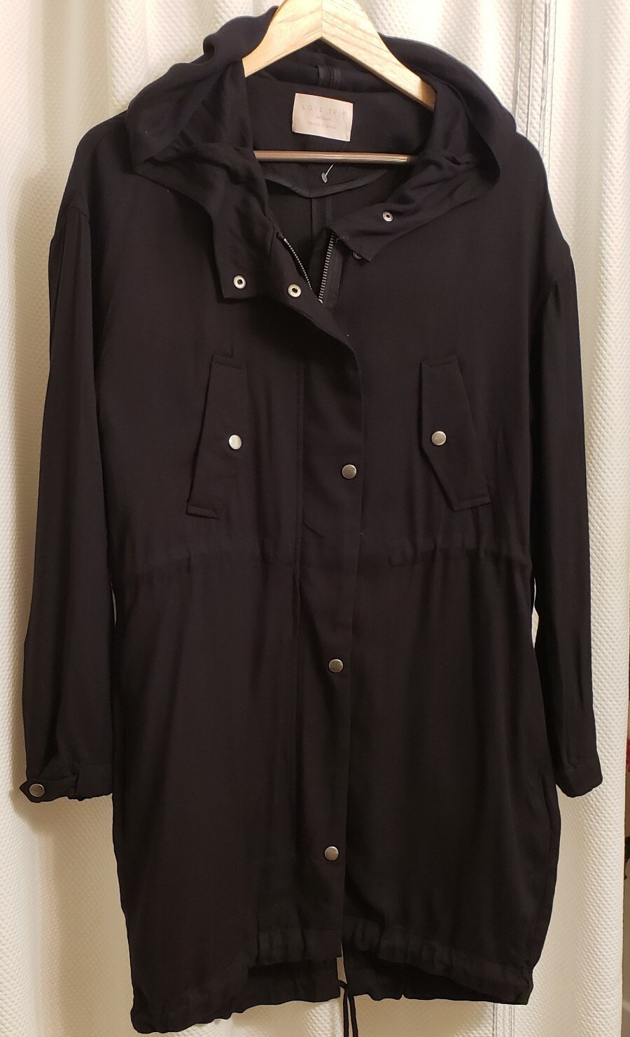 🆕 HOODED ANORAK LIGHTWEIGHT JACKET Size Medium By Love Tree 🖤 | eBay