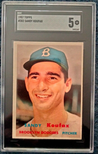 1957 TOPPS SANDY KOUFAX #302 SGC 5 DODGERS | eBay