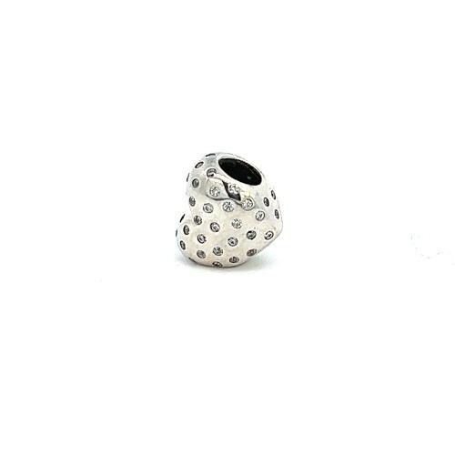 Authentic Pandora 925 #791241cz Sparkle of Love heart Charm slide bead ...