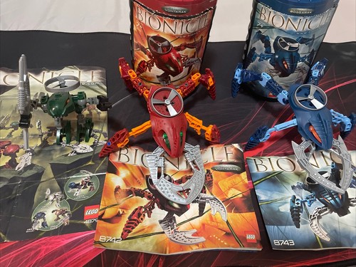 Lego Bionicle Lot 8743 Boggarak | 8742 Vohtarak | 4879 Lahka ...