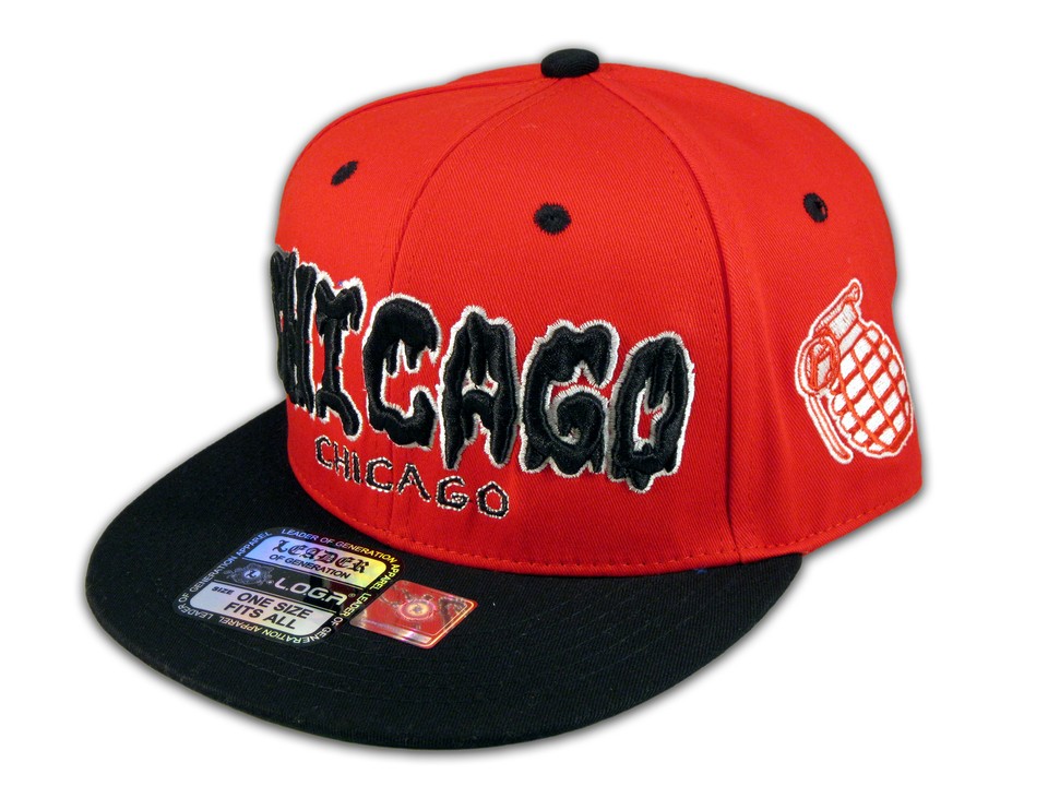 Chicago Snapback Red Black Baseball Adjustable Hat Cap Flat Bill | eBay