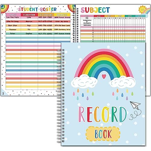 Record Book Color Teacher Record Book Spiral-bound Record Book Office ...
