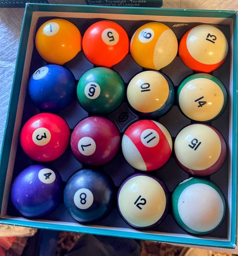 Pool Billiard Balls in Box ~ Set of 16, | eBay