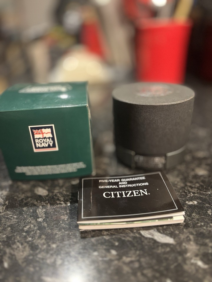 Citizen Eco-Drive Royal Marines Commando Watch Box complete With All ...