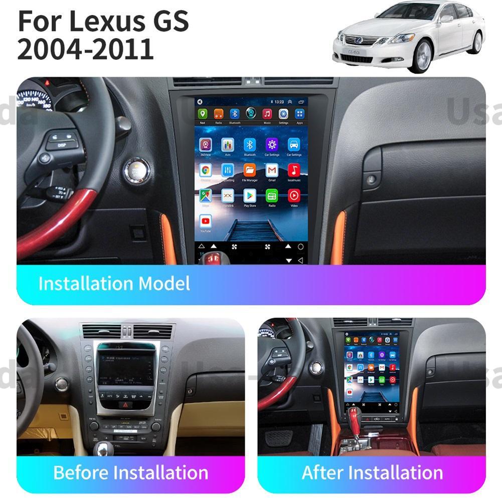 12.1"Car GPS Navigation Radio Stereo For Lexus GS300 GS330 GS400 GS450 ...