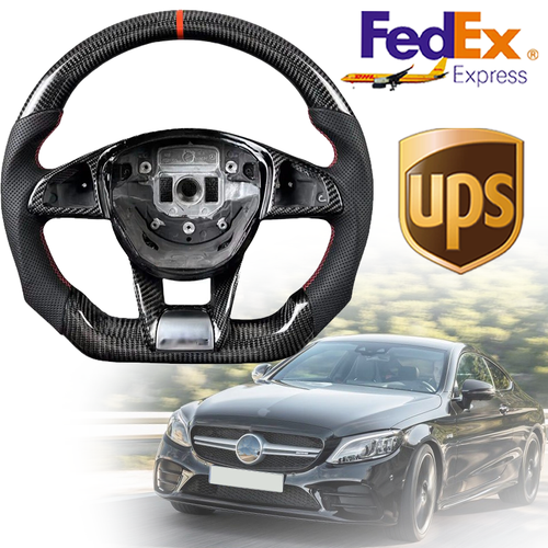 Carbon Fiber Steering Wheel For Mercedes-Benz C43 C63 E43 S G GLE GLC ...