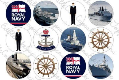 Royal Navy Marine Military Cupcake Toppers Edible Icing Cake Sailor | eBay