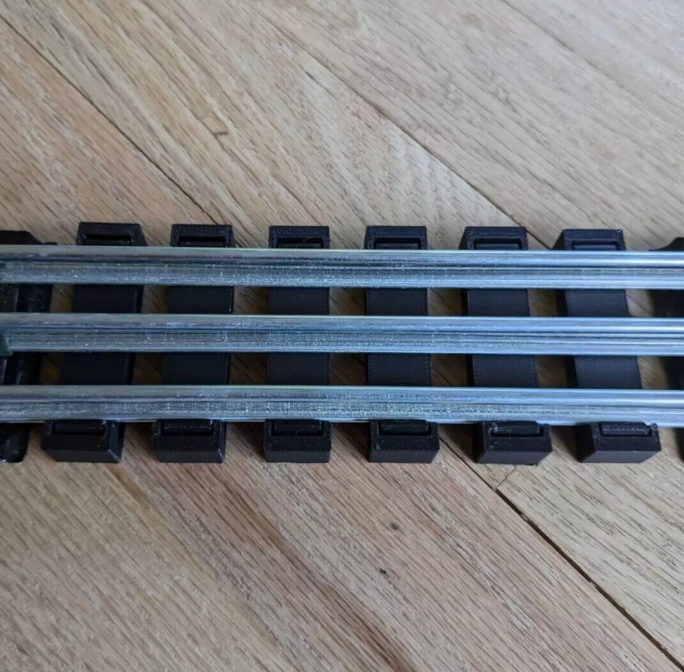 Snap on Railroad Ties for O Gauge Model Railroads Using Tubular Train ...