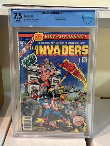 Invaders Annual 1 - CBCS 7.5 - Schomburg Cover - First Marvel work ...