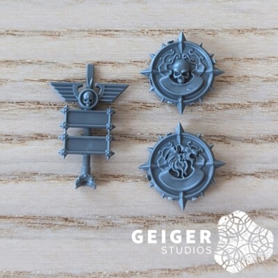 Warhammer 30K Solar Auxilia Bits | Lasrifle Section | Banner Icons ...