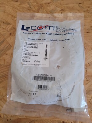 L-Com Global Connectivity Cable CSMN37MM-10 New Old Stock In Package | eBay