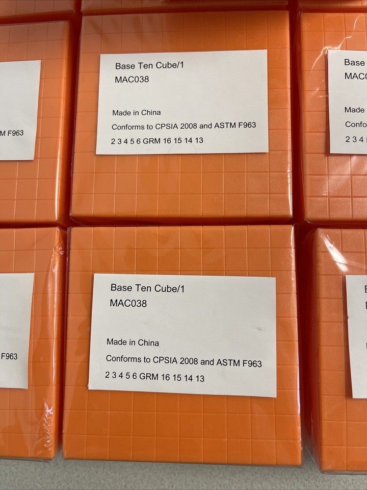 Math Base Ten 10 Lot 1000 Cubes Blocks Homeschool NEW Manipulative | eBay