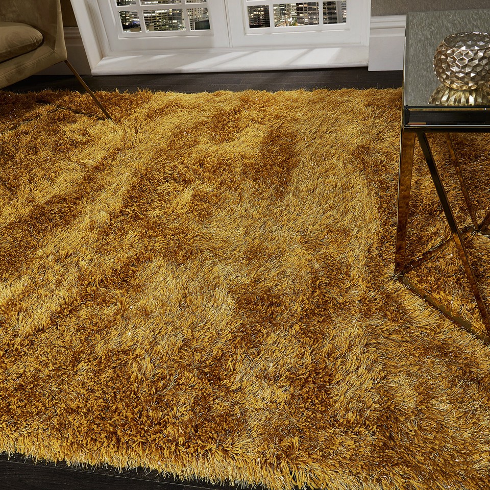 Shaggy Rug SHIMMER SPARKLE GLITTER 5.5cm Thick Soft Pile Large Living ...