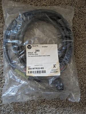 Allen Bradley 280-MTR22-M3 Ser A ArmorStart Motor Cable Male 3m Cord AB ...