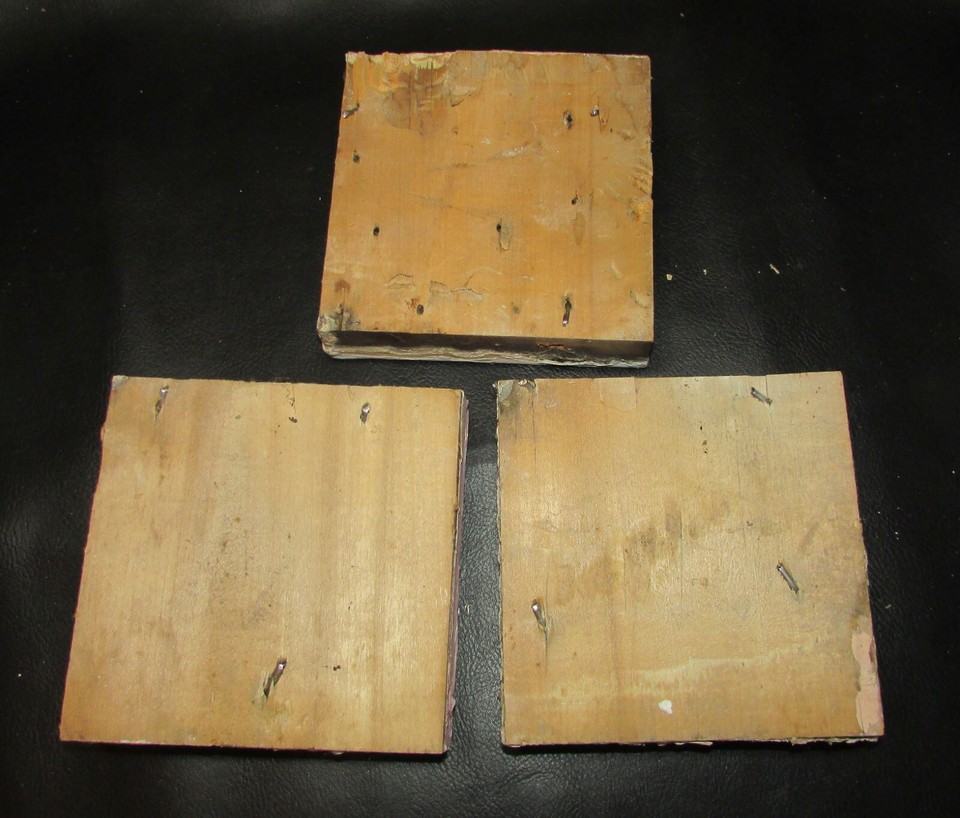 3 Old 1880's 5" Square Wood Antique Door Frame Plinth Corner Bullseye ...