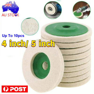 125MM Round Wool Buffing Pad Polishing Wheel Felt Buffer Disc for Angle ...