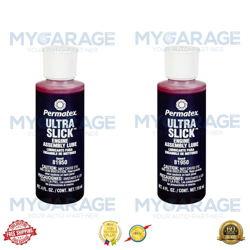 Permatex Ultra Slick Engine Assembly Lube Lubricant Squeezable 4 oz x2 ...