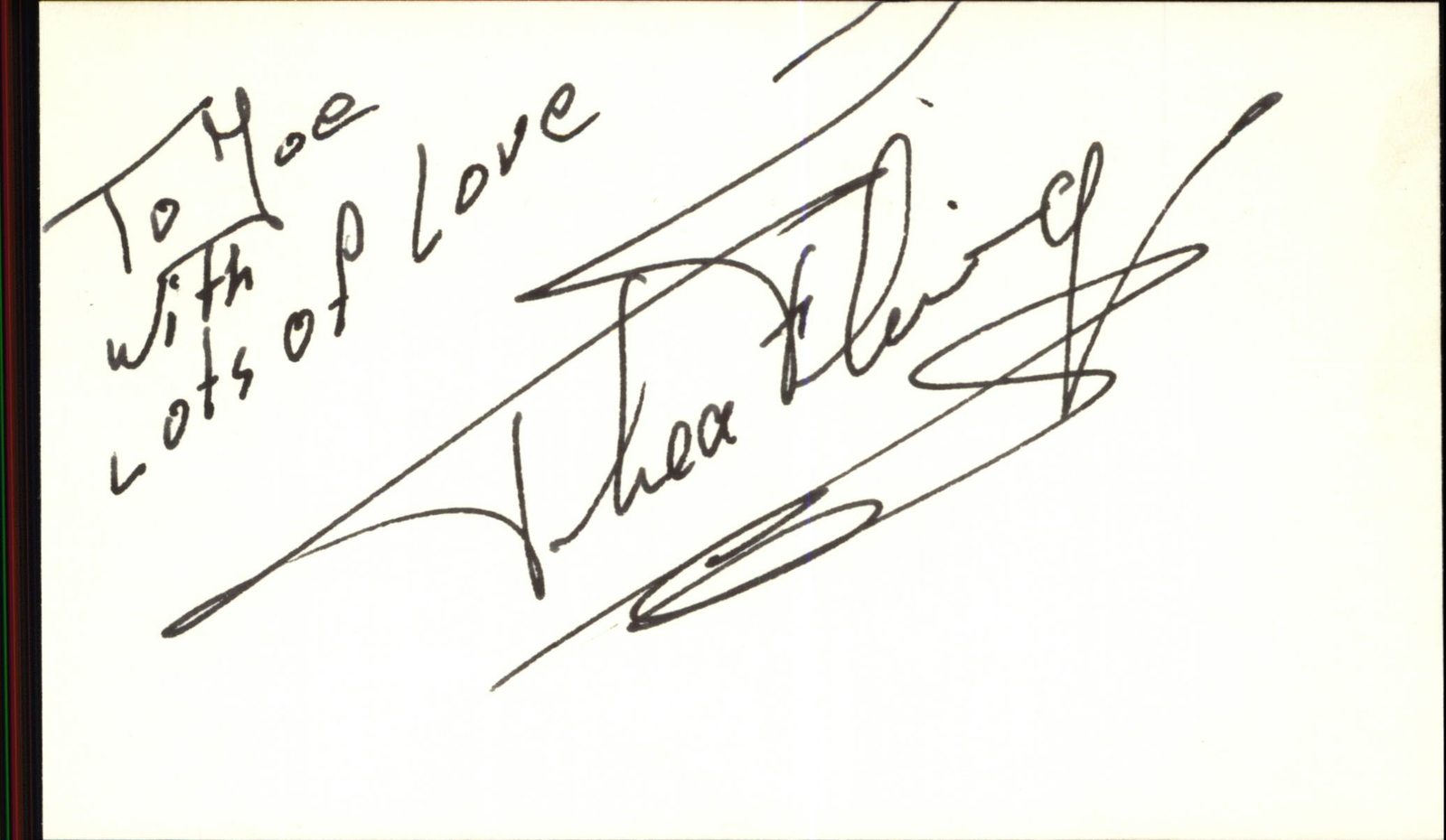 Thea Fleming Actress Signed 3" x 5" Index Card | eBay