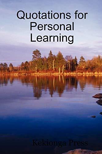 Quotations for Personal Learning 9781435720749| eBay