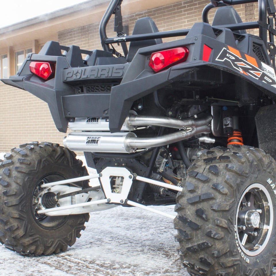 HMF for Polaris RZR XP 900 2011-2014 Red/Pol Dual Full Exhaust ...